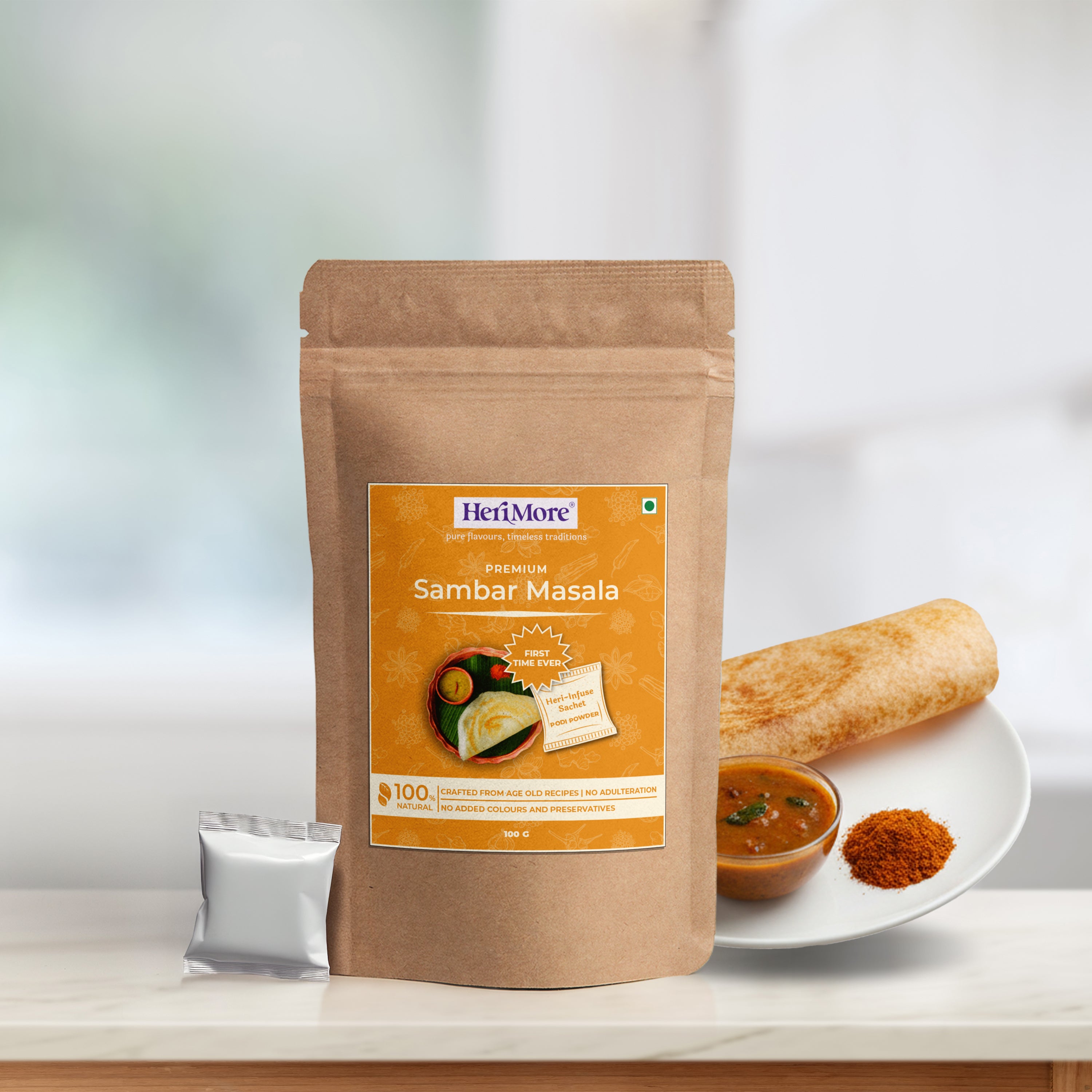 Sambar Masala with Heri-Infuse Podi Powder Sachet | 100 G – HeriMore ...